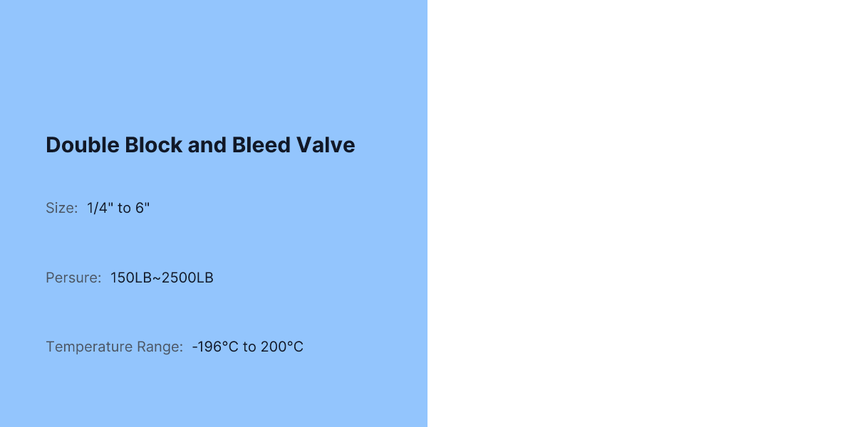Double Block And Bleed Valve | SNBV FLOW